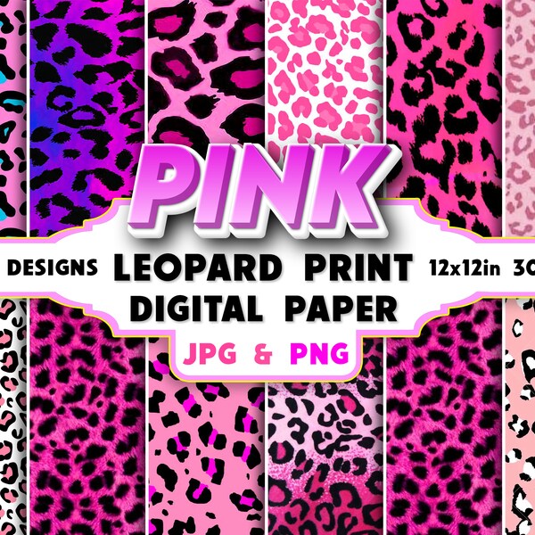 Pink Leopard Print - Etsy