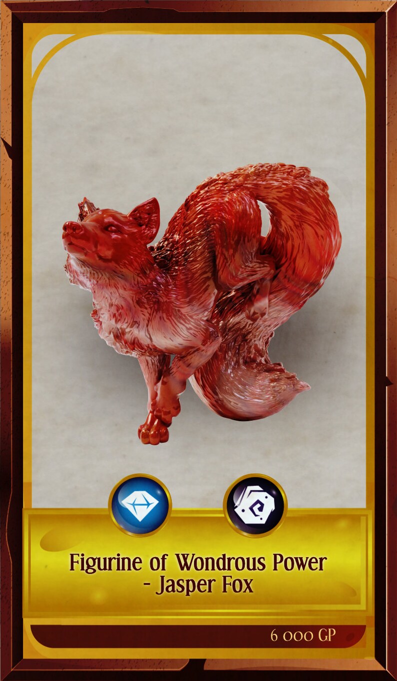 Figurine of Wondrous Power Jasper Fox - Etsy