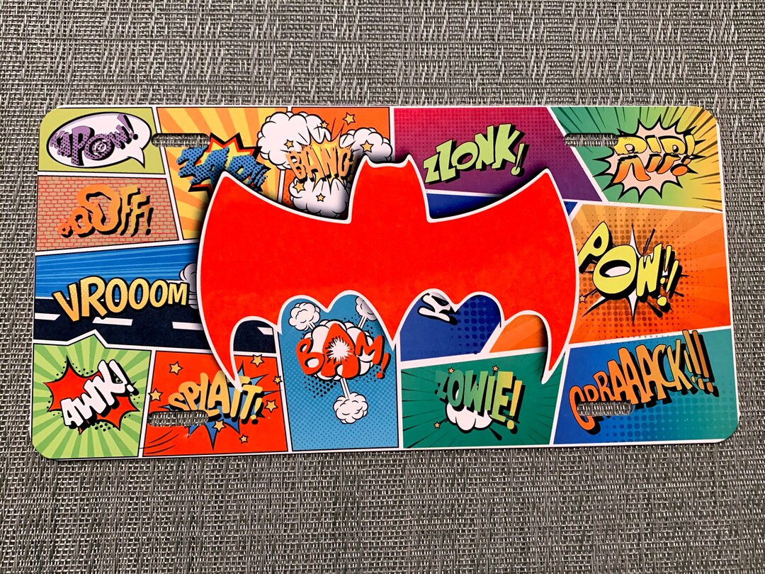 Comic Book Crime Fighter Aluminum License Plate #2. **not Recommended ...