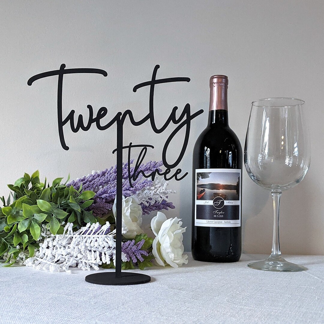 Table Numbers Gold & Wooden Table Numbers: Rustic Table Numbers Wedding ...