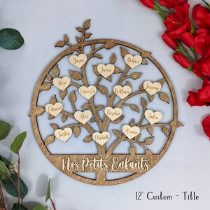 Family Tree Round, Mothers Day Gift, Personalized Family Tree Round ...