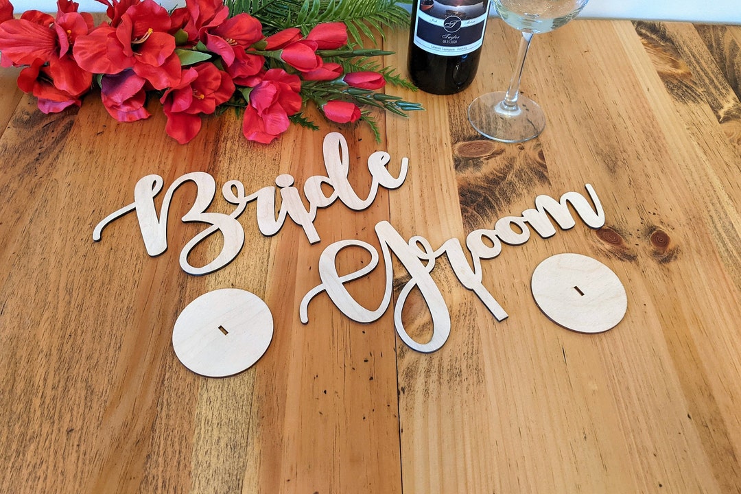 Elegant Bride and Groom Head Table Sign, Bride and Groom Decor, Rustic ...