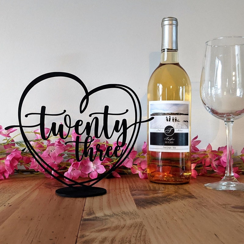 Heart Table Numbers - Etsy