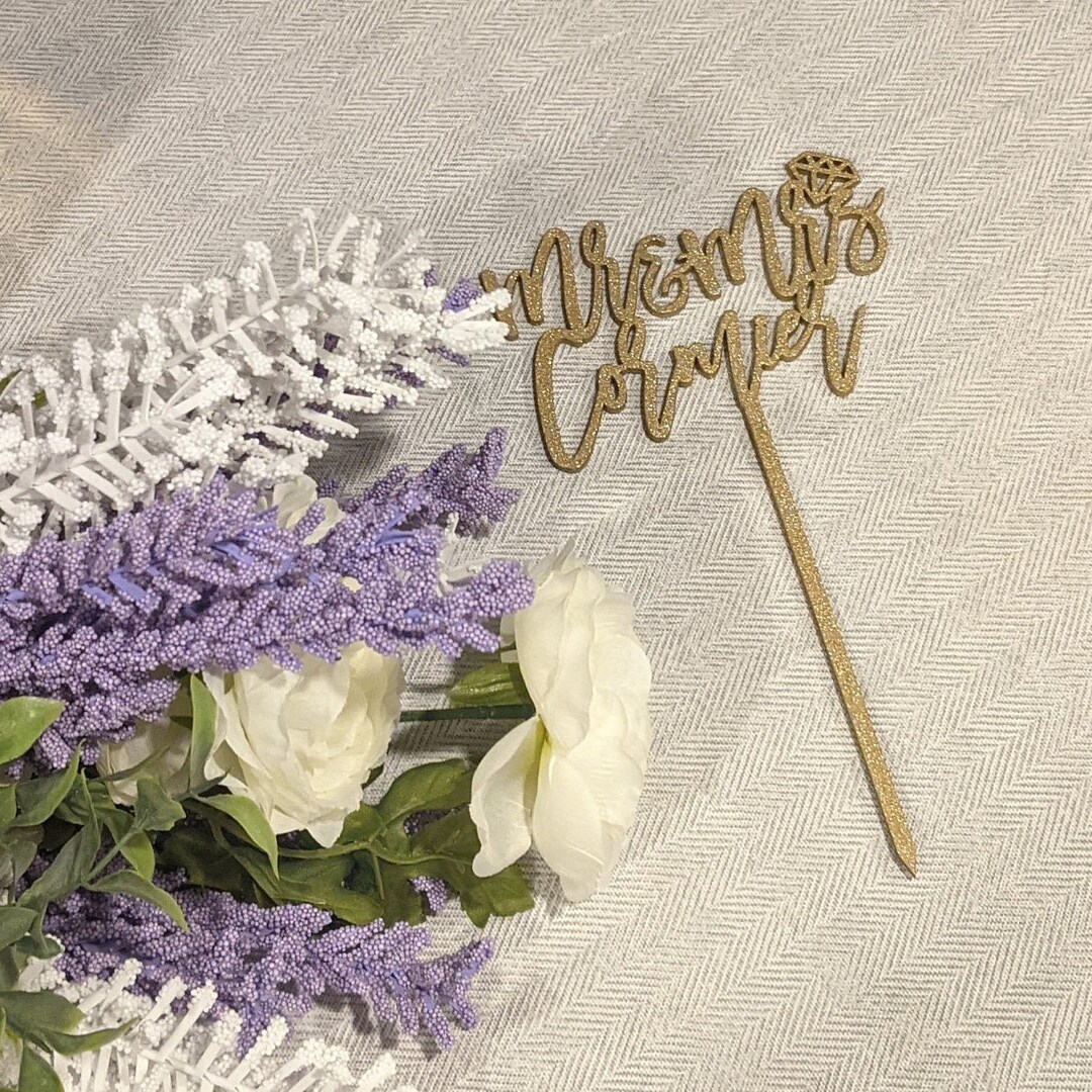 Glitter Gold Cake Topper Wedding Cake Topper Gold Cake - Etsy