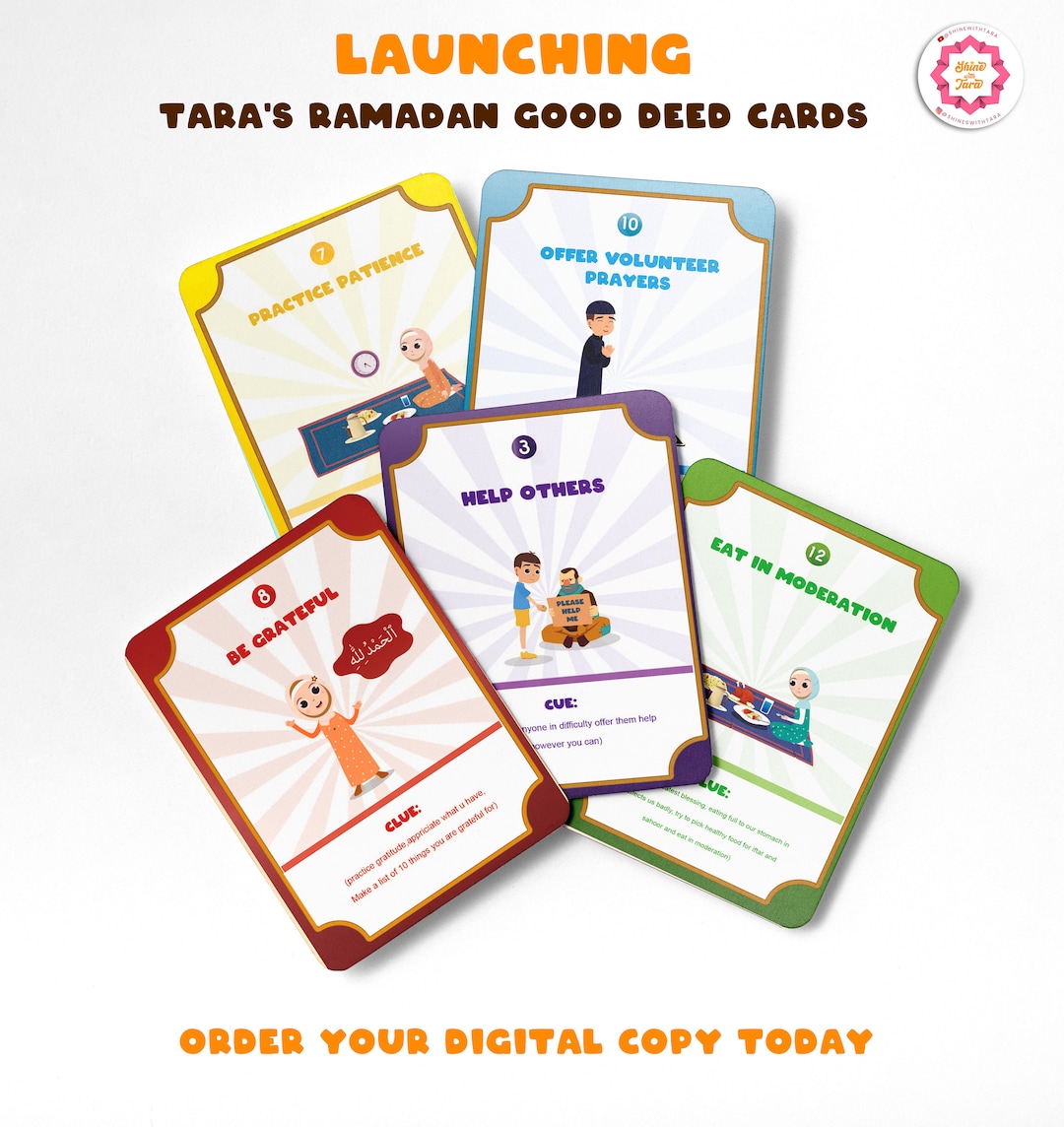 Pack of 17 Good Deed Cards/ Daily Use for Kids/ Ramadan/ 5.2" X 3" - Etsy