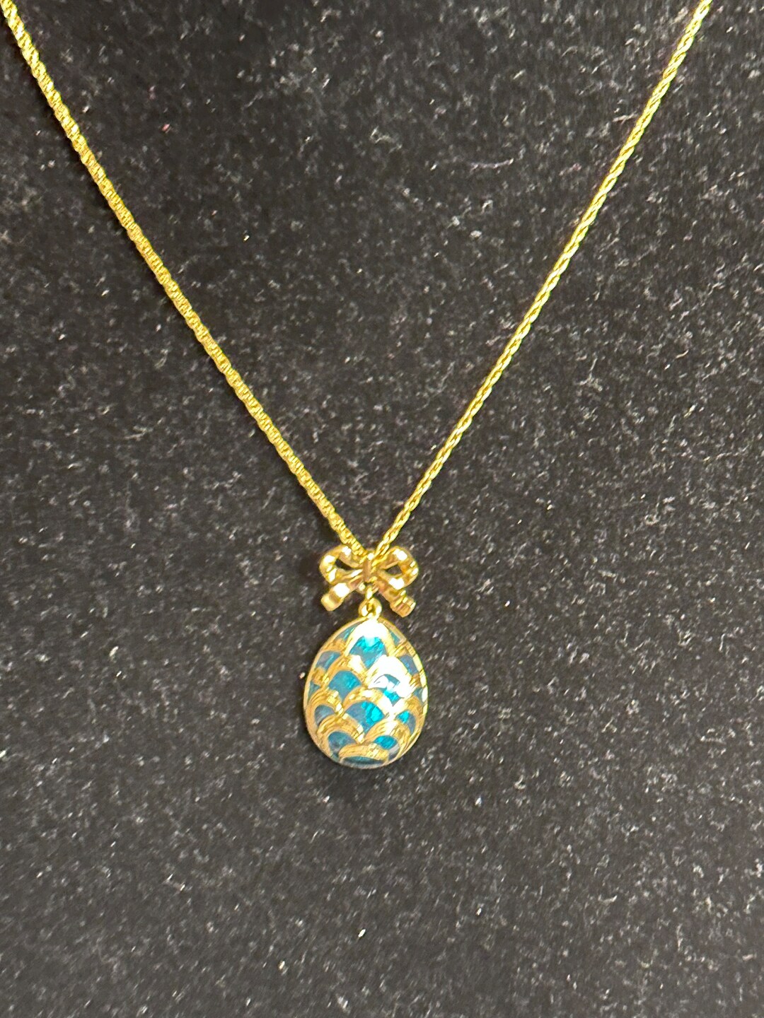 Avon Easter Egg Gold Tone Pendant - Etsy