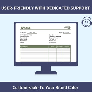 MS Excel Invoice Template, Editable Invoice, Business Invoice, Editable ...