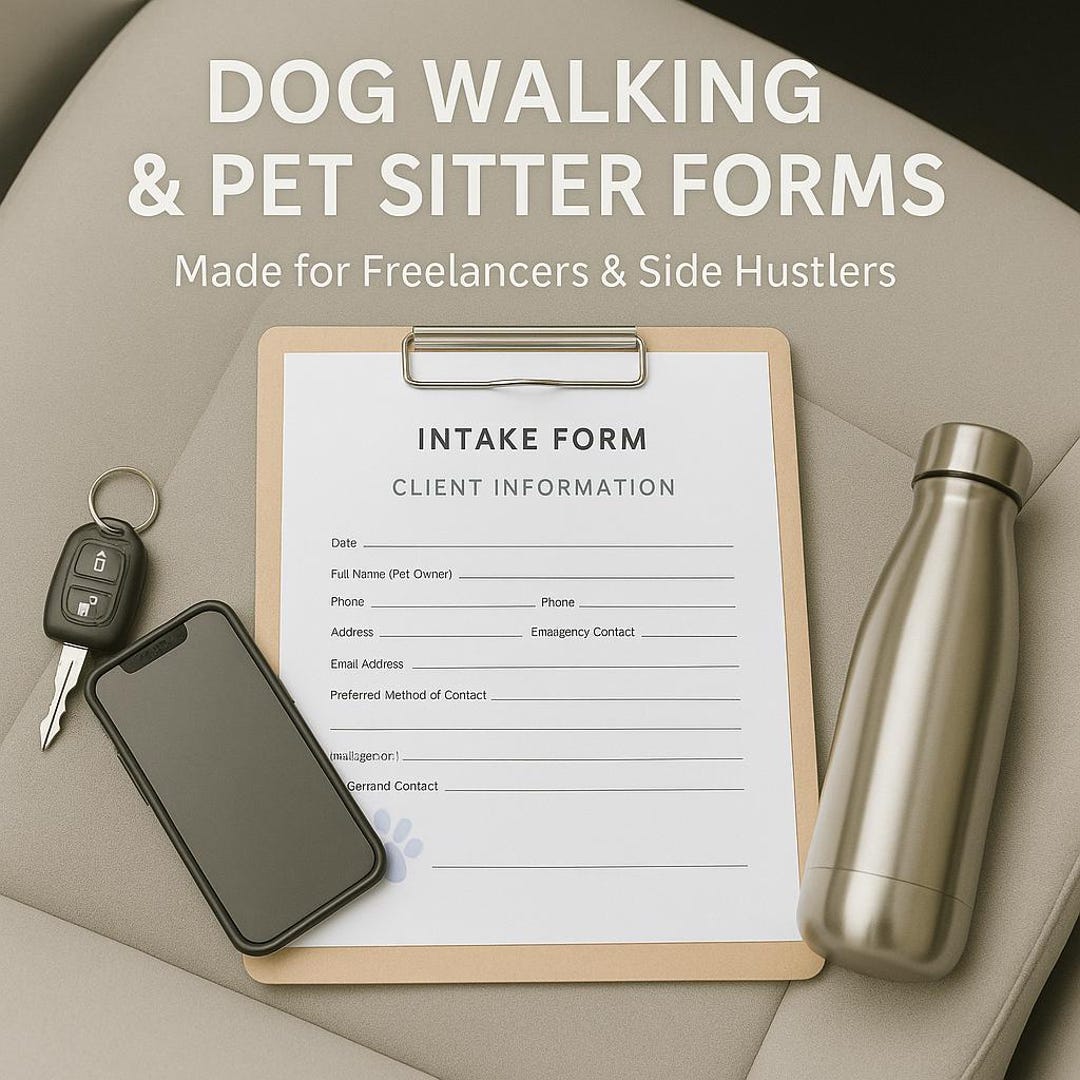 Editable Dog Walking Business Forms and Pet Sitter Contract Kit ...