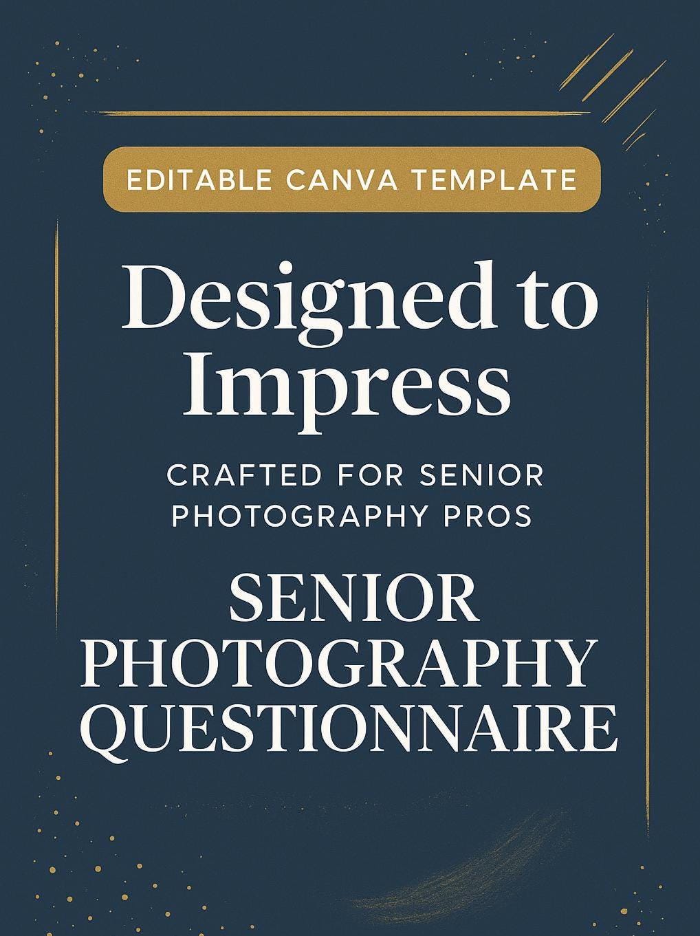 Senior Photography Questionnaire Canva Template | Client Intake Form ...