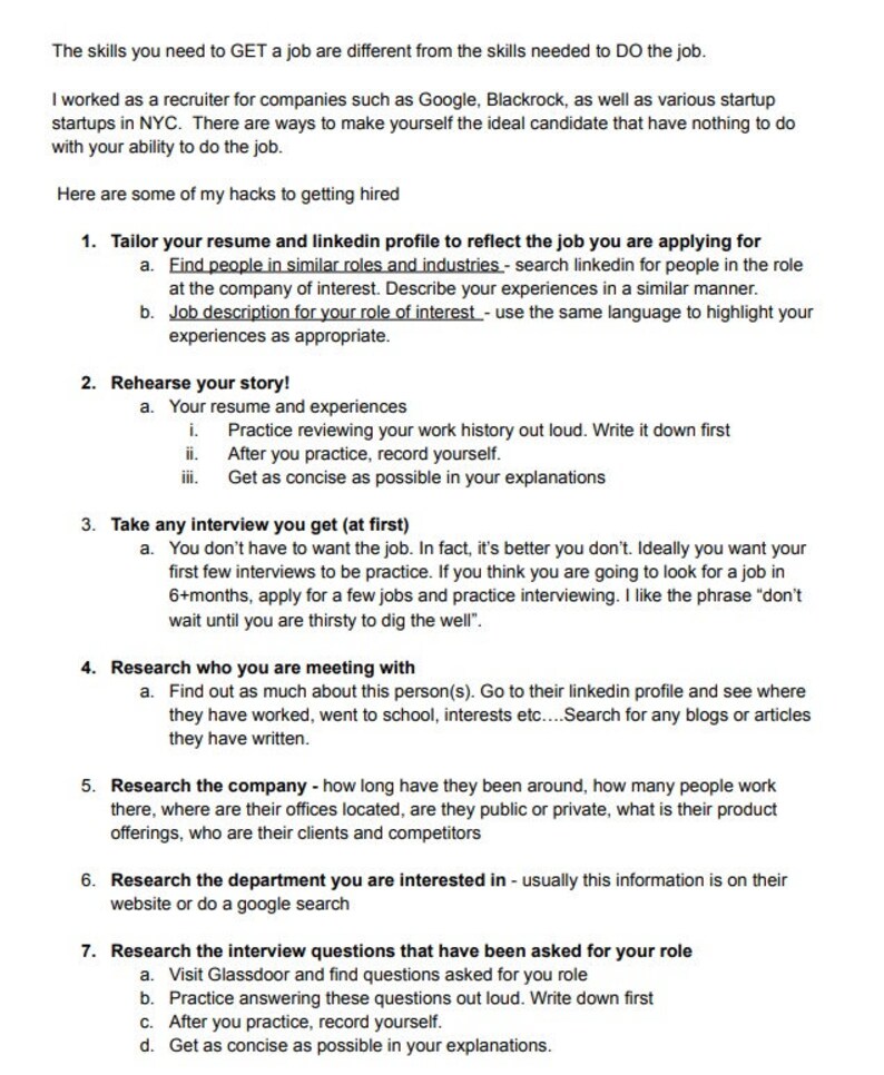 Interview Preparation, Job Search Planner, Career Transformation ...