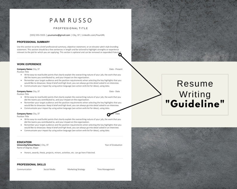 Resume Template Word, Pages, Google Docs, CV Resume Template ...