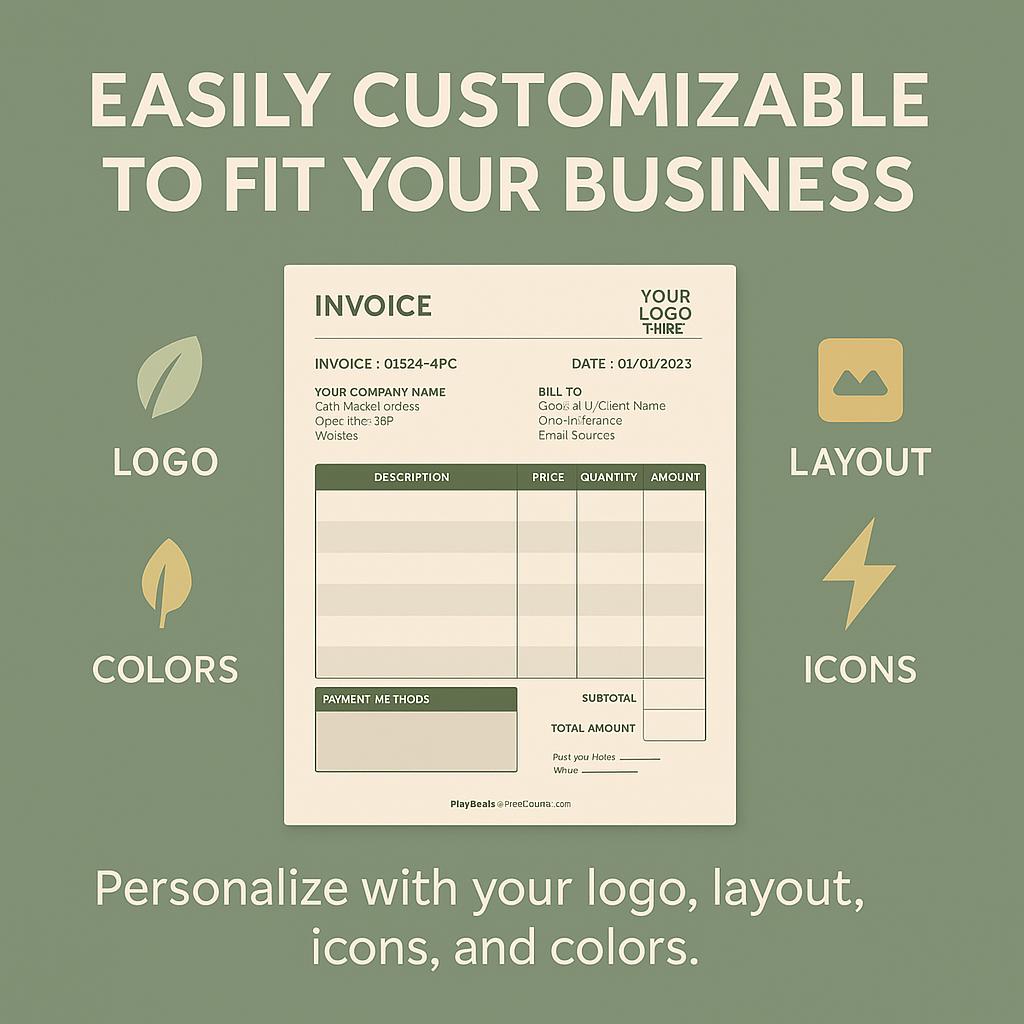 Editable Lawn Service Invoice, Custom Landscaping Billing Template ...