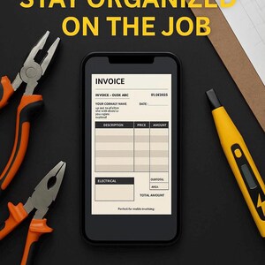 Editable Electric Service Form, Custom Electrician Invoice Sheet ...