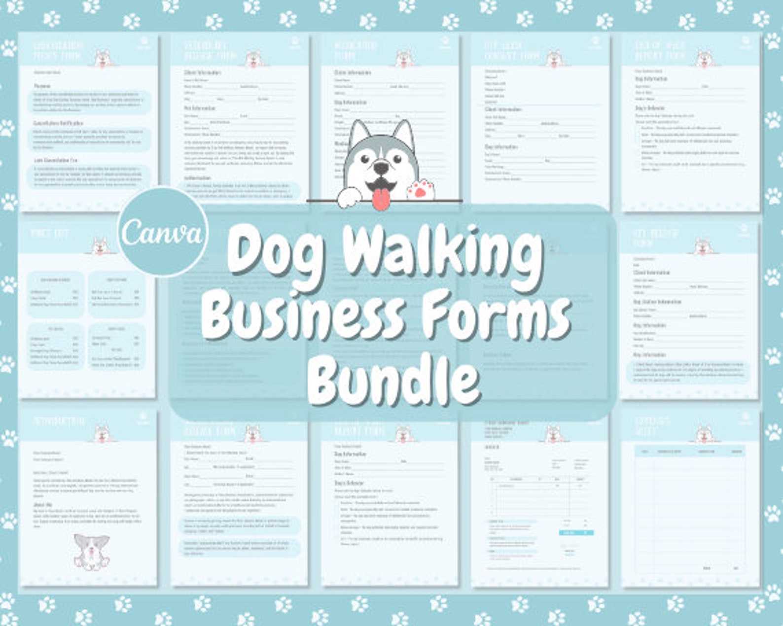 ULTIMATE Pet Boarding Intake Form DIY Editable 40 Page Canva - Etsy