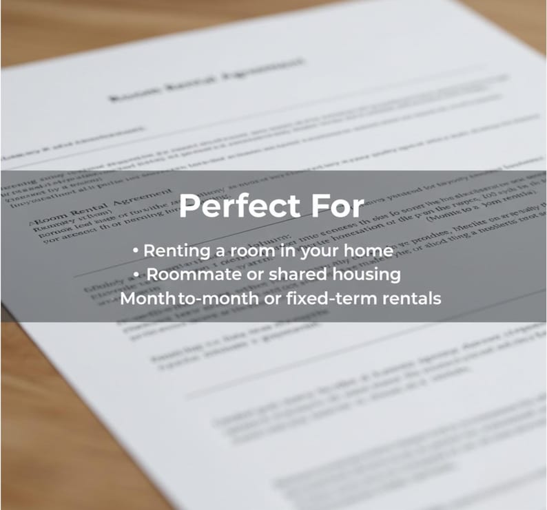 Simple Residential Rental Agreement – One Page Lease Template (PDF ...