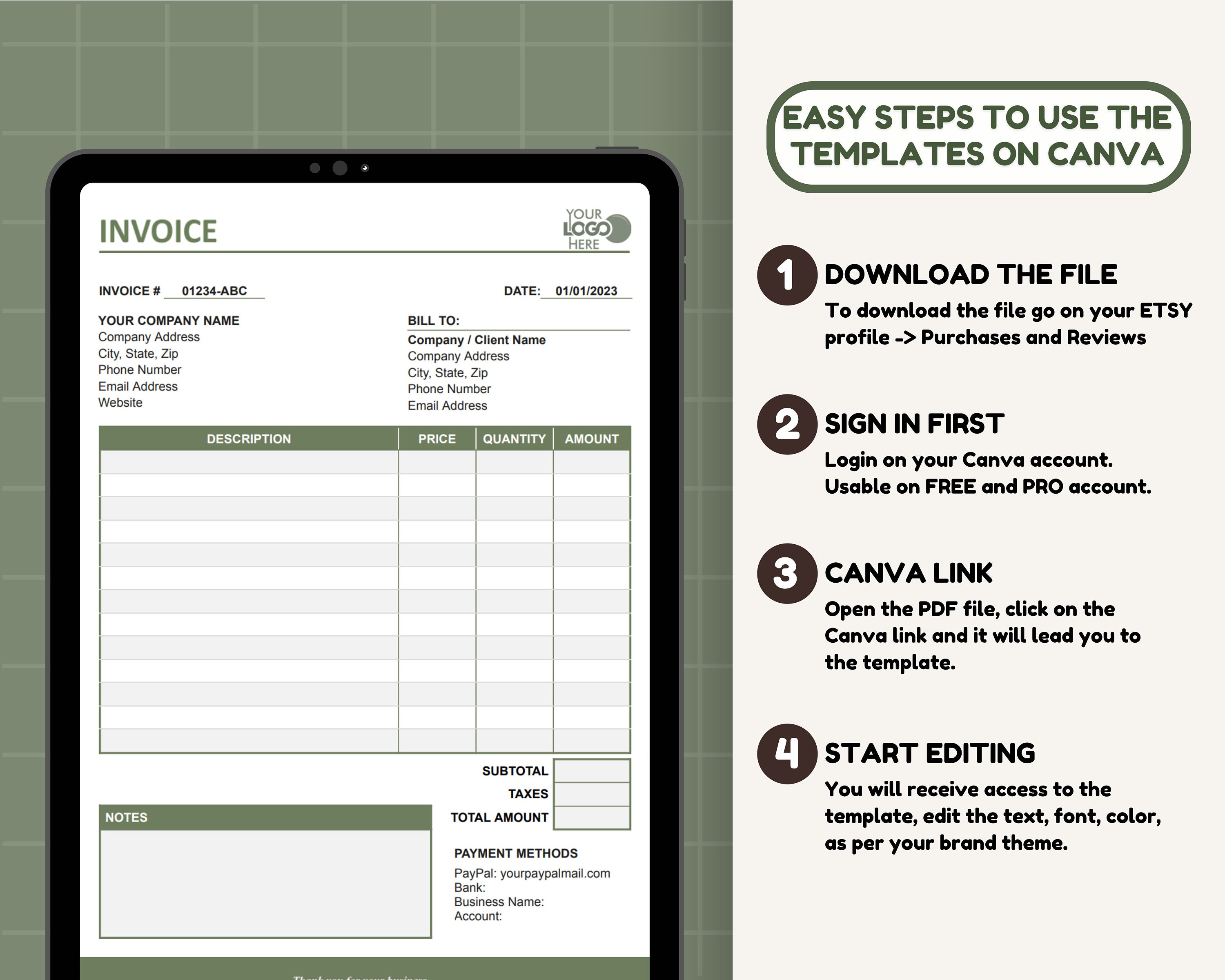Invoice Excel Invoice Template Invoice Excel, Service Invoice Pricing ...