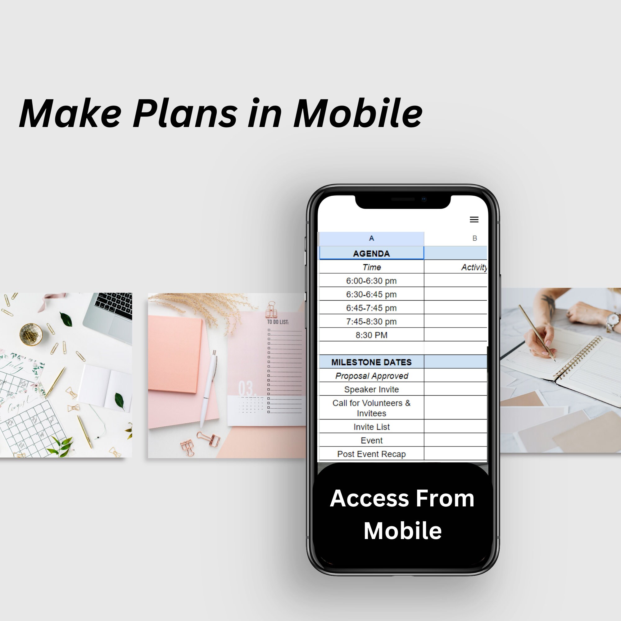 Event Planner Template Google Sheet, Digital Event Planner Excel ...