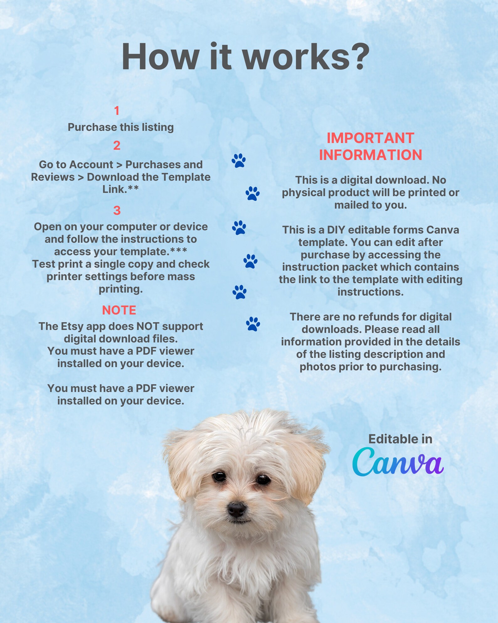 Dog Boarding Contract Agreement & Intake Form, DIY Editable Printable 7 ...