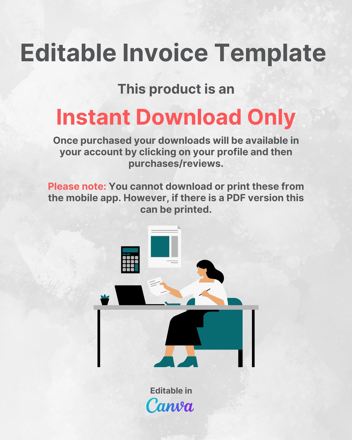 Invoice Canva Template, Editable Invoice, Canva Template, Business ...