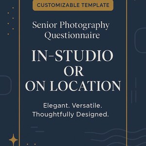Senior Photography Questionnaire Canva Template | Client Intake Form ...