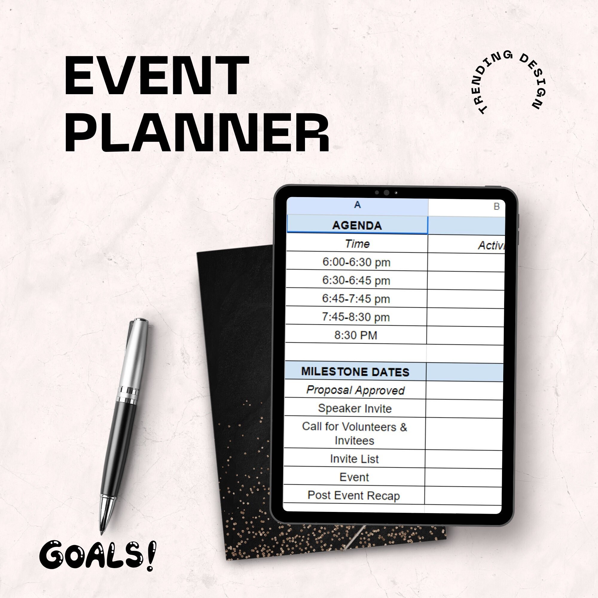 Event Planning Google Sheets Spreadsheet, Party Planner Template for ...