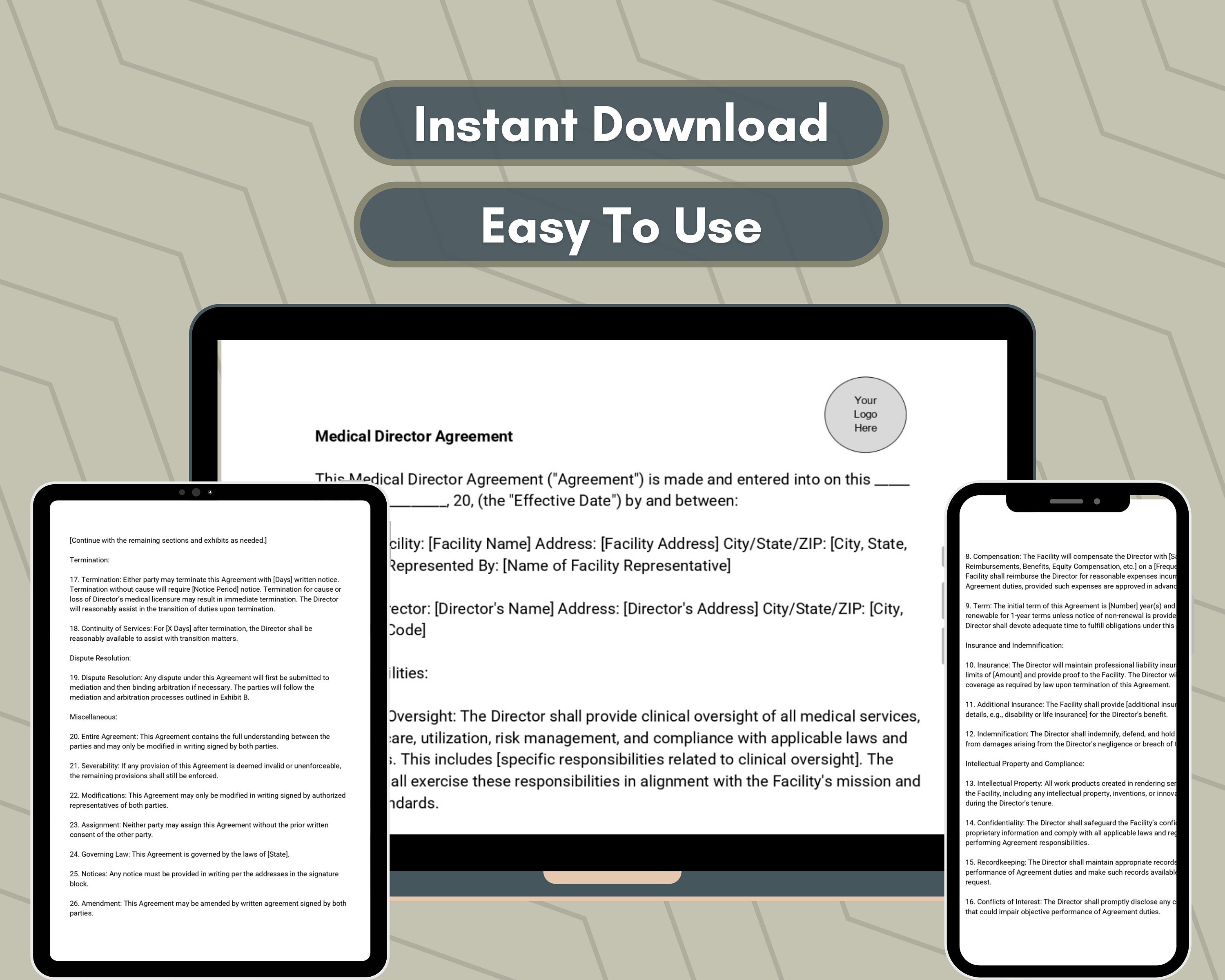 Medical Spa Template Canva Templates Med Spa Forms, Employment Contract ...