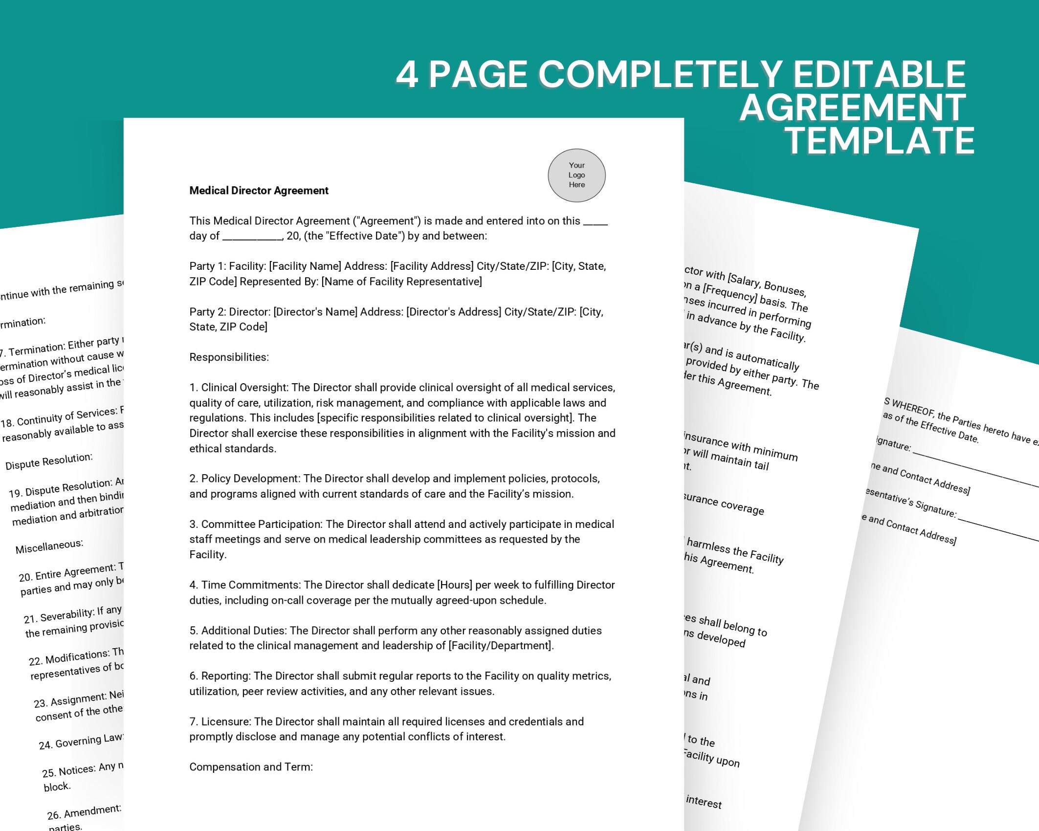 Medical Spa Template Canva Templates Med Spa Forms, Employment Contract ...