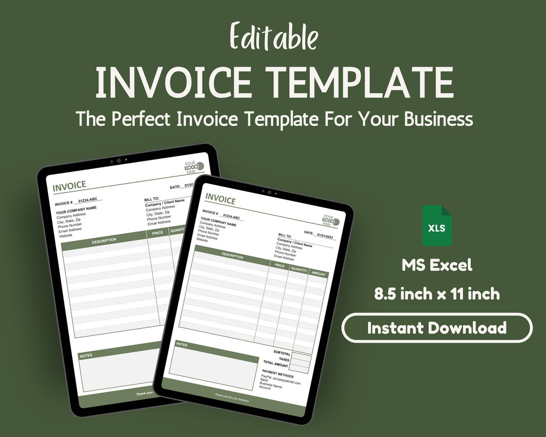 Invoice Excel Invoice Template Invoice Excel, Service Invoice Pricing ...