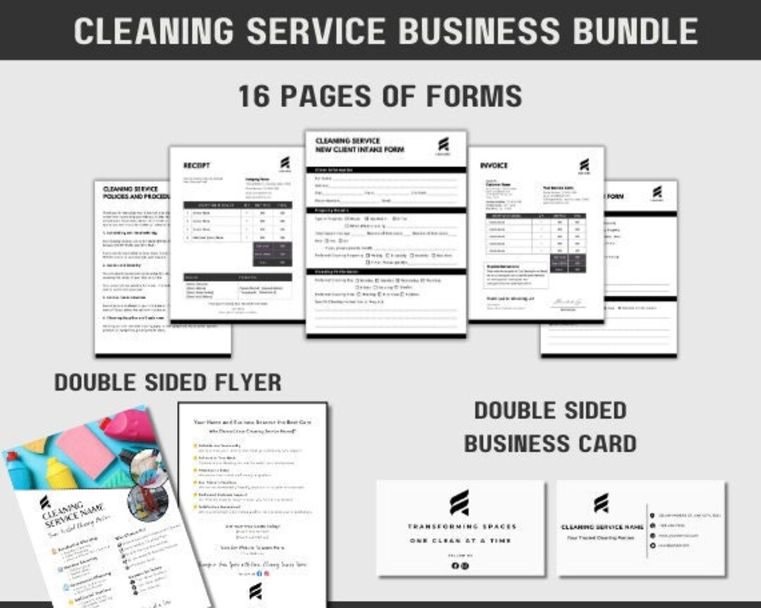 Cleaning Service Templates, Minimalist Service Contract Bundle, Service ...