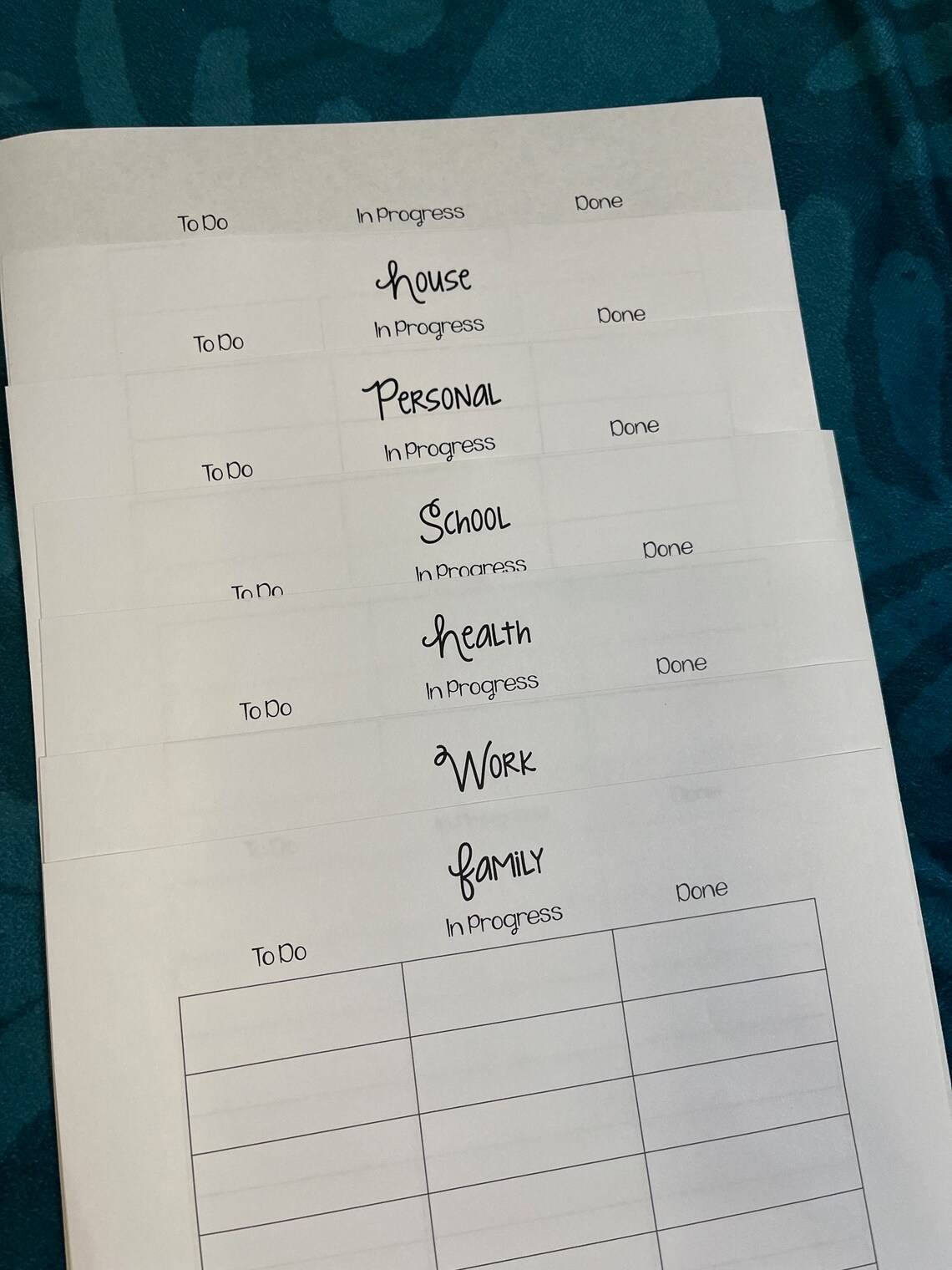 Sticky Tab Progress Planner - Etsy