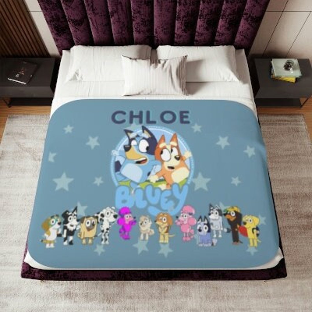 Bluey Blanket Sherpa Bluey Blanket Bluey Bedding - Etsy