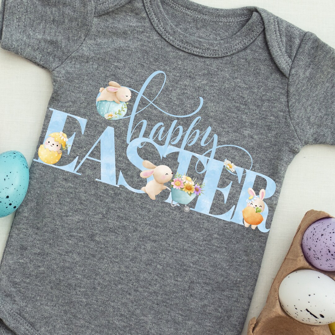 Blue Easter Bunny, Blue First Easter PNG, Baby Bunny Easter, Blue Baby ...