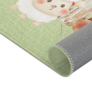 Farm Nursery Rug, Cow Nursery Rug, Farm Kid Decor, Farm Animal Baby ...