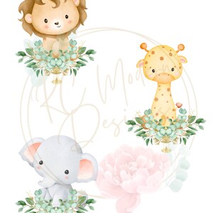 Baby Jungle Safari Animals, Safari Baby Shower, Baby Shower Jungle ...