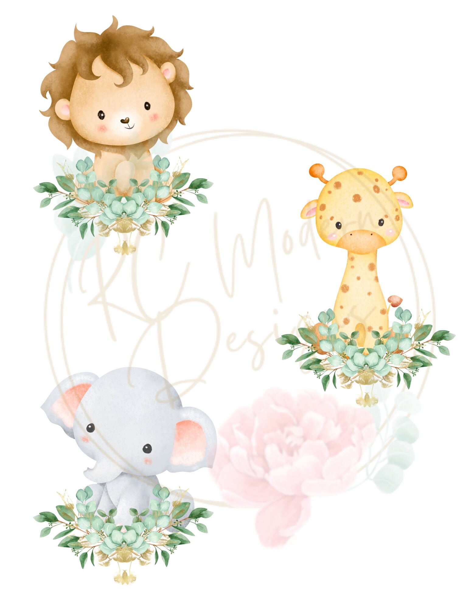 Baby Jungle Safari Animals, Safari Baby Shower, Baby Shower Jungle ...