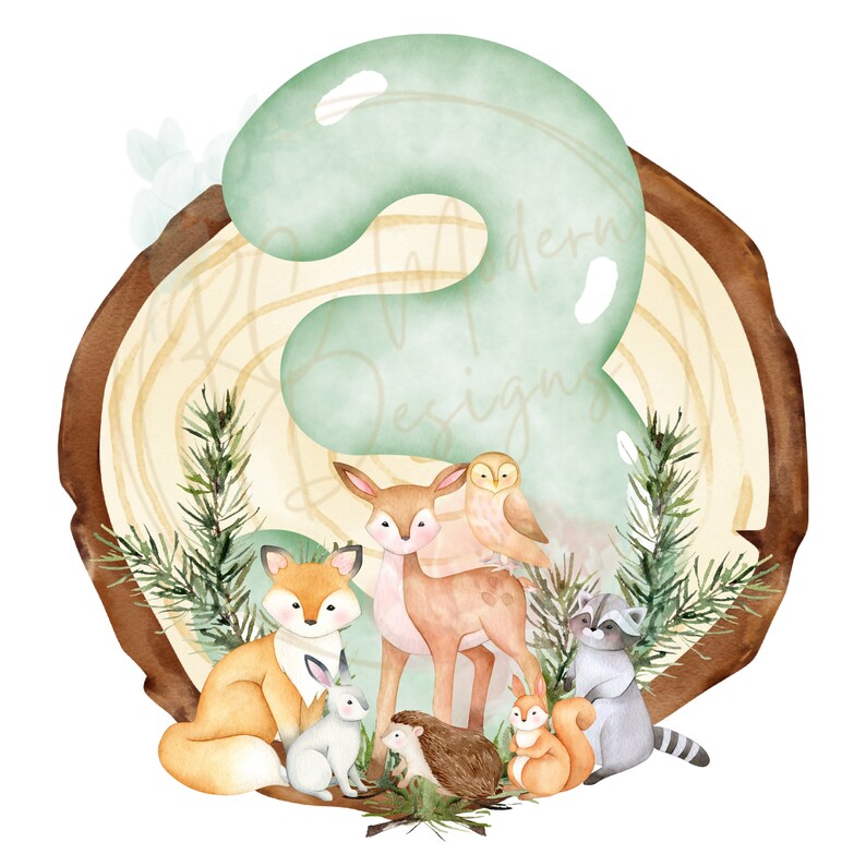 Woodland Animal Clipart, Baby Woodland Clipart, Woodland Animal PNG ...