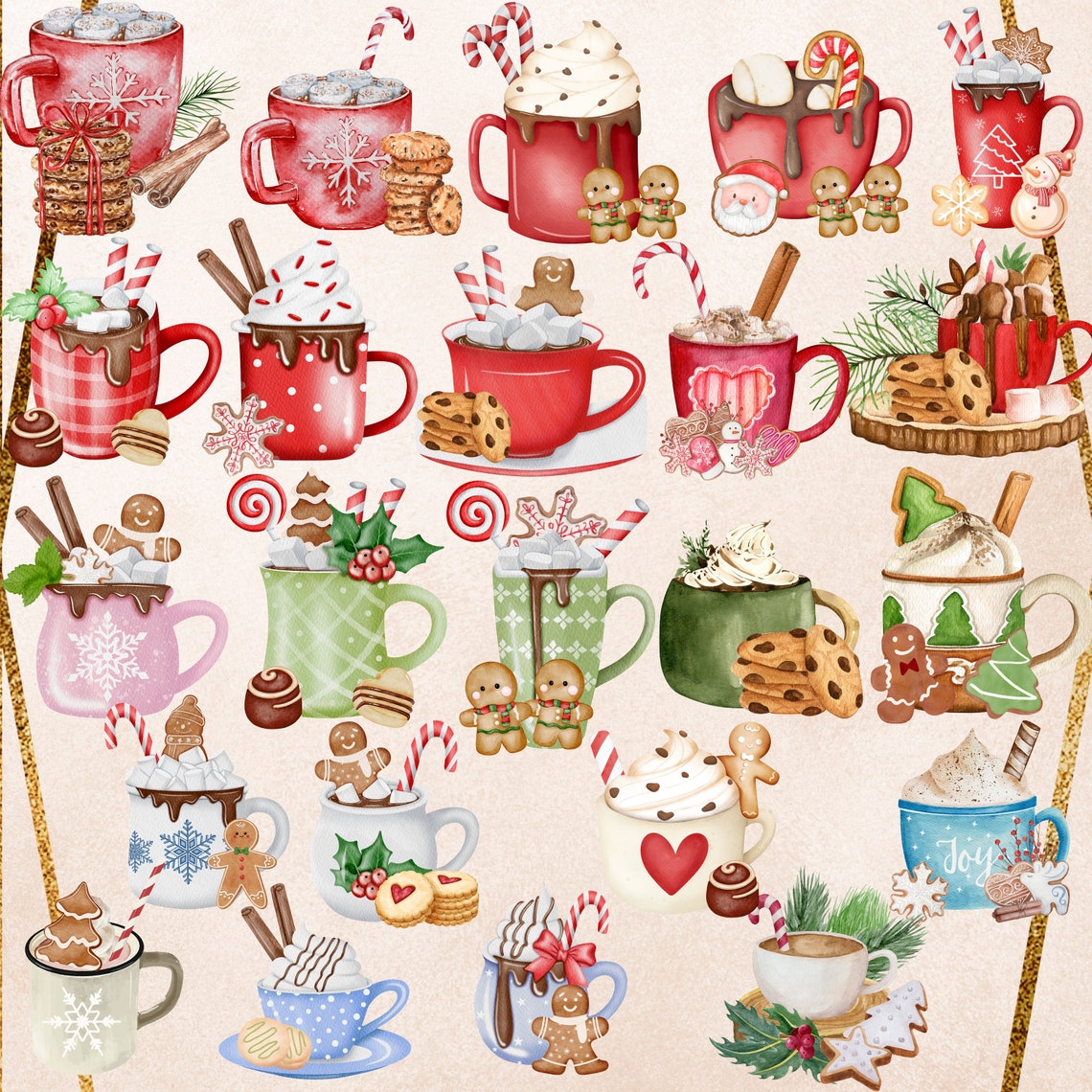 Hot Cocoa Christmas Gingerbread PNG, Hot Cocoa PNG Clipart, Hot Cocoa ...