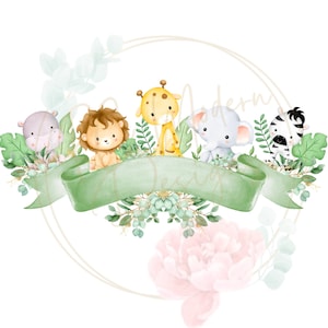 Baby Jungle Safari Animals, Safari Baby Shower, Baby Shower Jungle ...