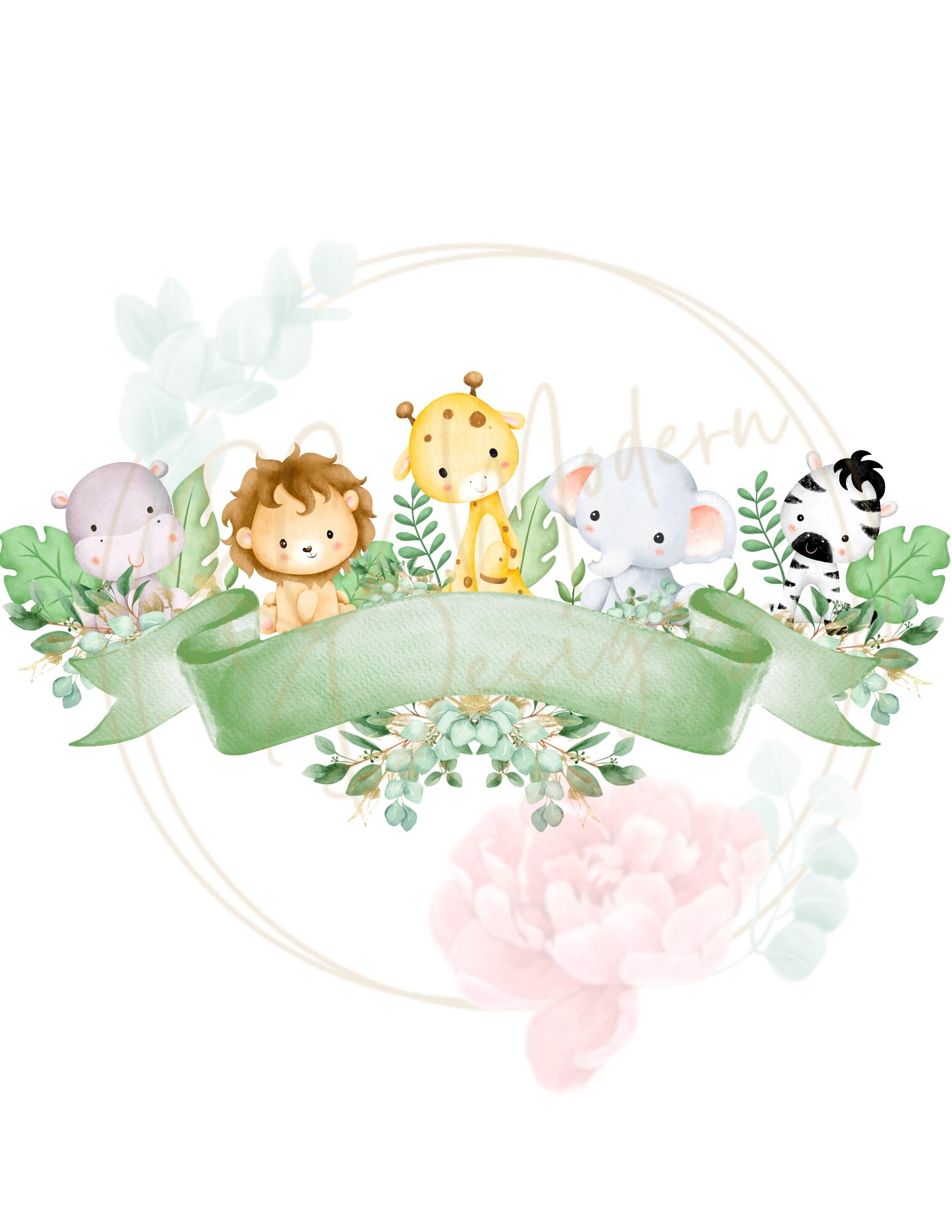 Baby Jungle Safari Animals, Safari Baby Shower, Baby Shower Jungle ...