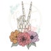Protect Your Peace Png, Flower Skeleton Png, Peace Sign Skeleton Hand ...