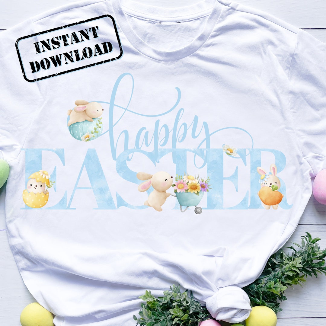 Blue Easter Bunny, Blue First Easter PNG, Baby Bunny Easter, Blue Baby ...