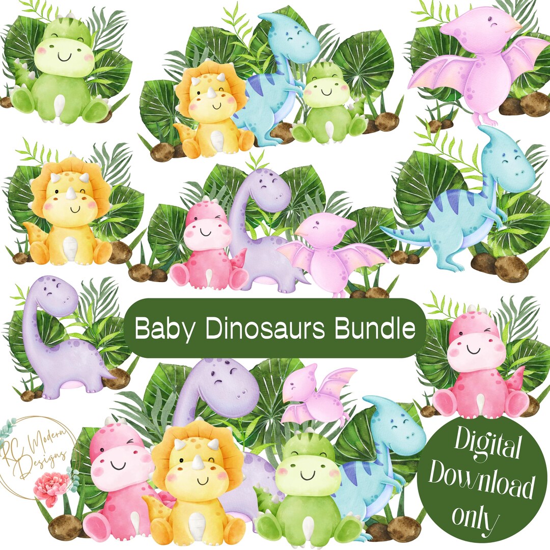 Baby Dinosaurs PNG, Girl Dinosaur Nursery, Boy Dinosaur Printable ...