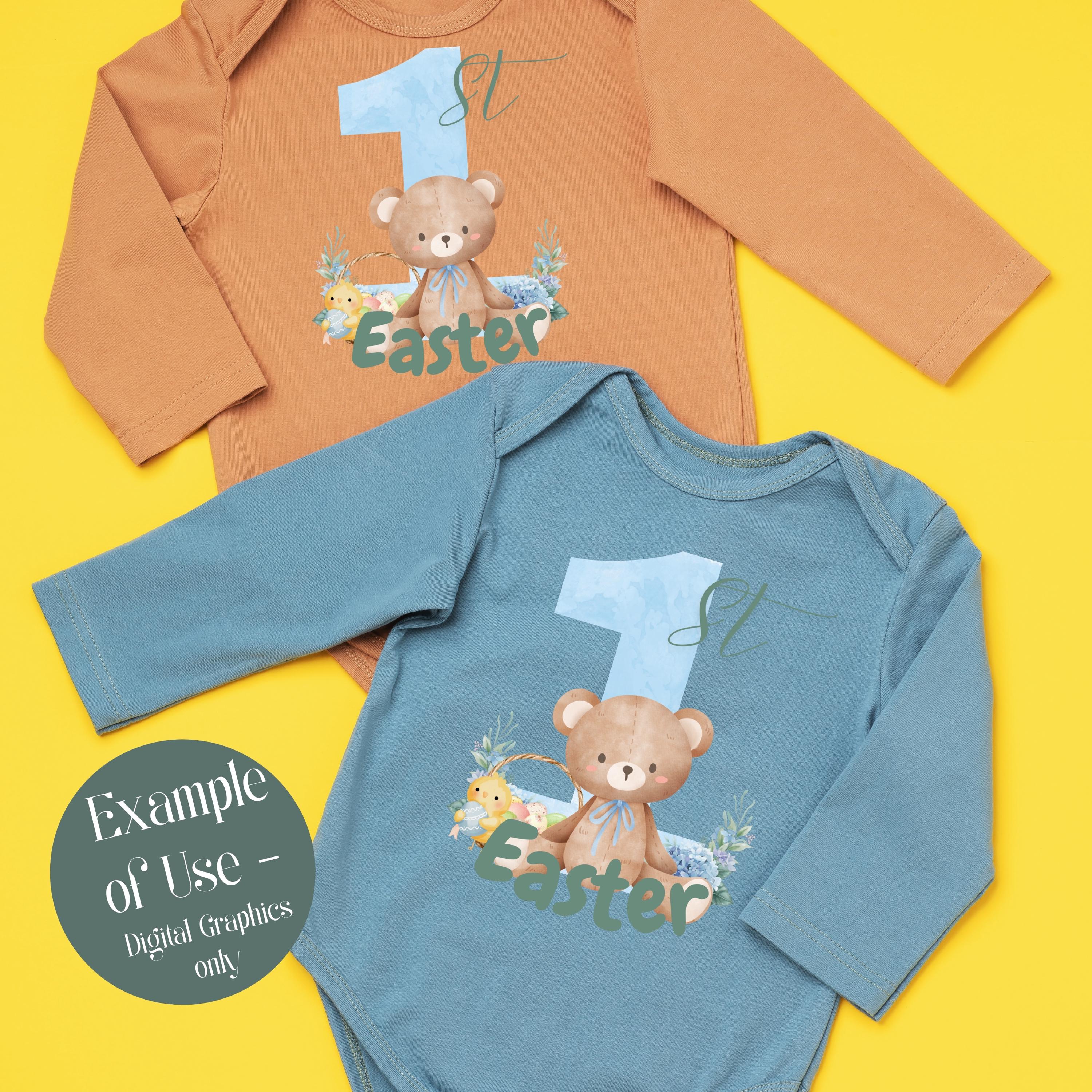 First Easter Teddy PNG, Baby First Easter Sublimation, Girl First ...