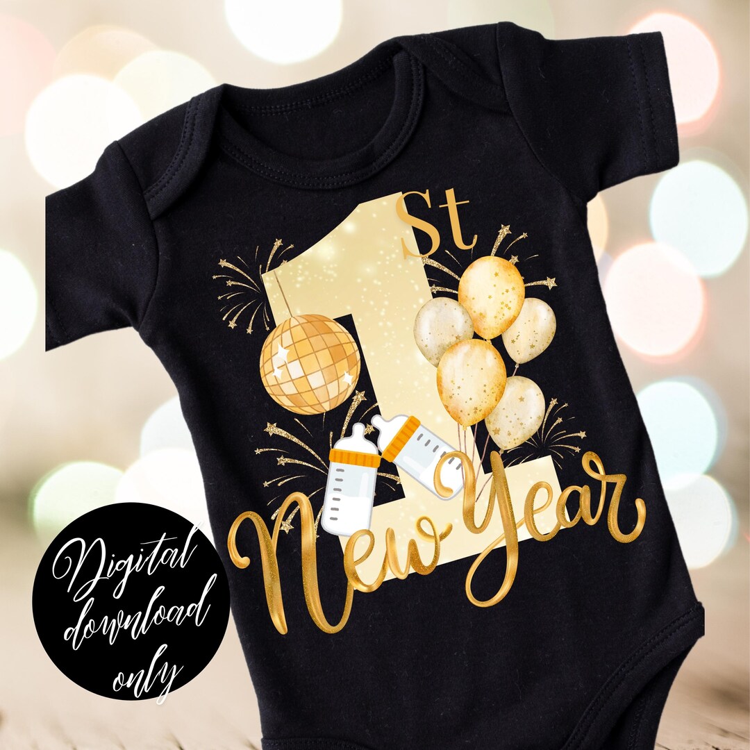 First New Year's Eve, 1st New Year's Baby PNG, Baby First New Year, New ...
