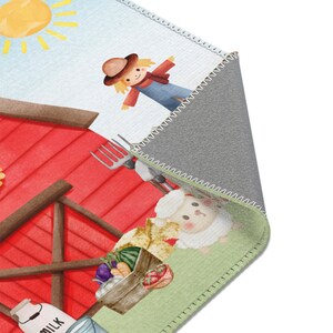 Farm Nursery Rug, Cow Nursery Rug, Farm Kid Decor, Farm Animal Baby ...