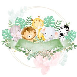 Baby Jungle Safari Animals, Safari Baby Shower, Baby Shower Jungle ...