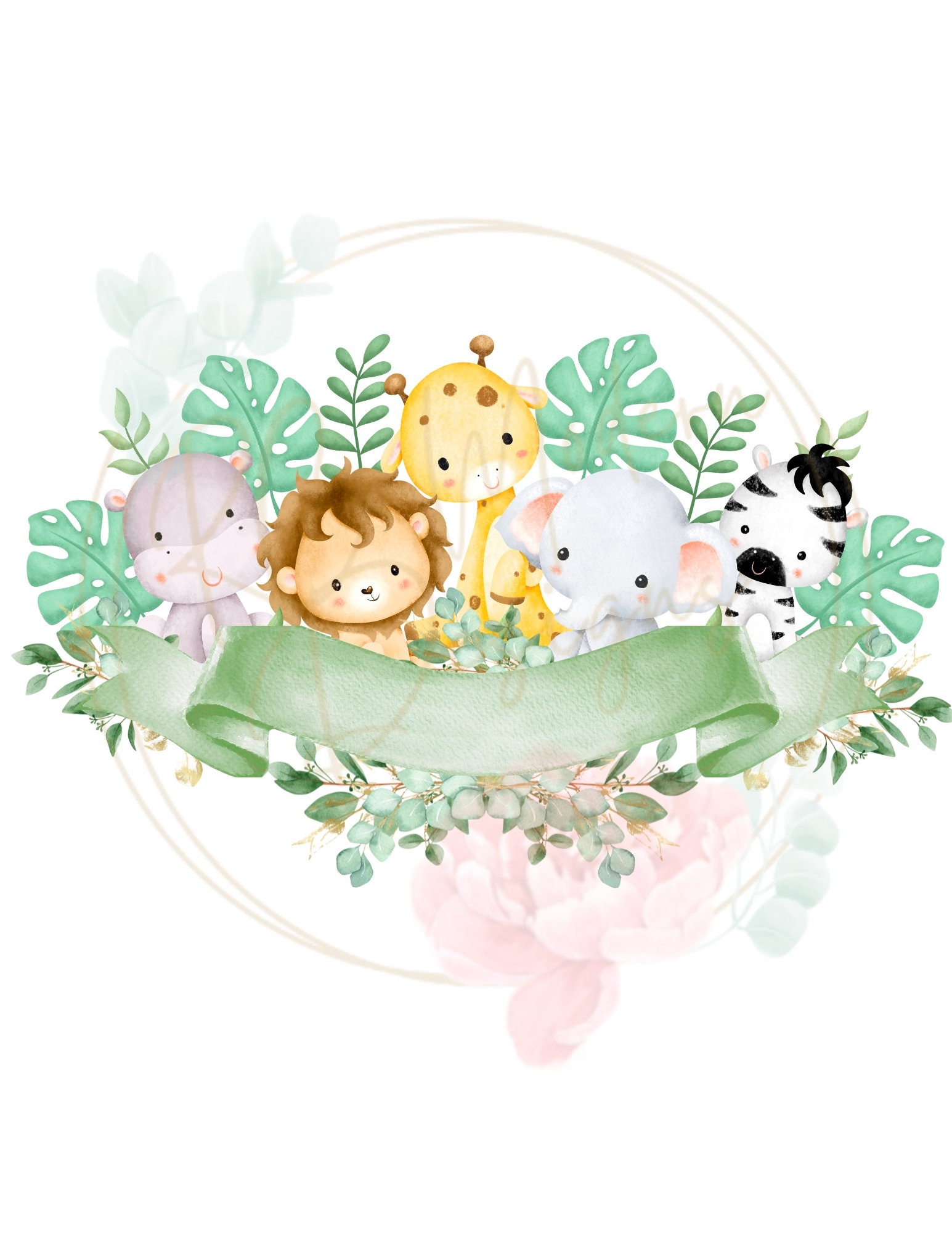 Baby Jungle Safari Animals, Safari Baby Shower, Baby Shower Jungle ...