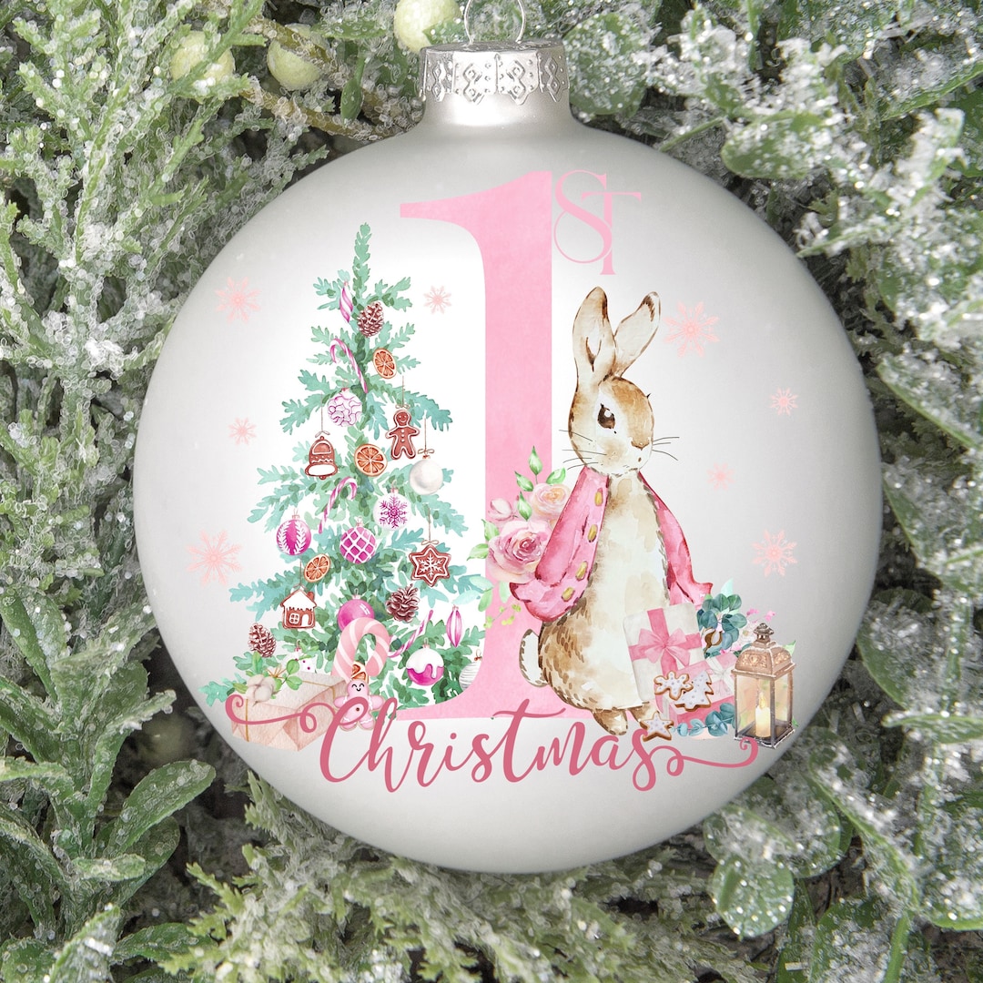First Christmas PNG, Peter Rabbit Girl First Christmas, Pink First ...