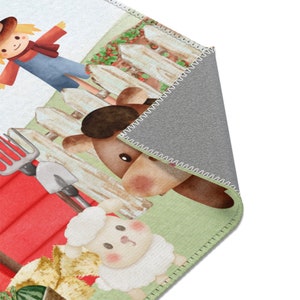 Farm Nursery Rug, Cow Nursery Rug, Farm Kid Decor, Farm Animal Baby ...