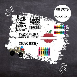 Teacher Sublimation Png, Teacher Clipart, Teacher Png Bundle, Teacher ...